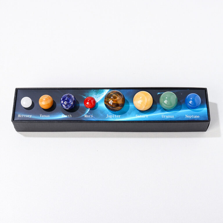 Crystal Ball Set Solar System Eight Planets Gift