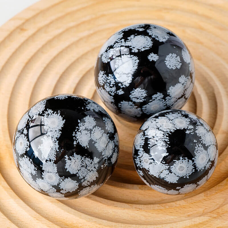 Obsidian Snowflake Obsidian Sphere Ball