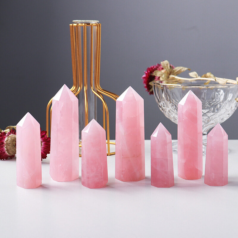 Rose Tower Healing Crystal Rose Quartz