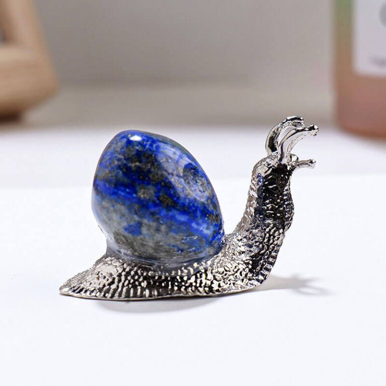 Crystal Tumbled Stone Snail Creative Ornament